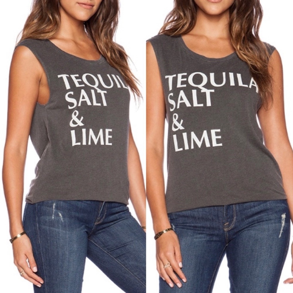 Chaser Tequila Salt Lime Muscle Top - Gem